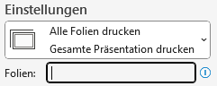 PowerPoint Druckeinstellungen